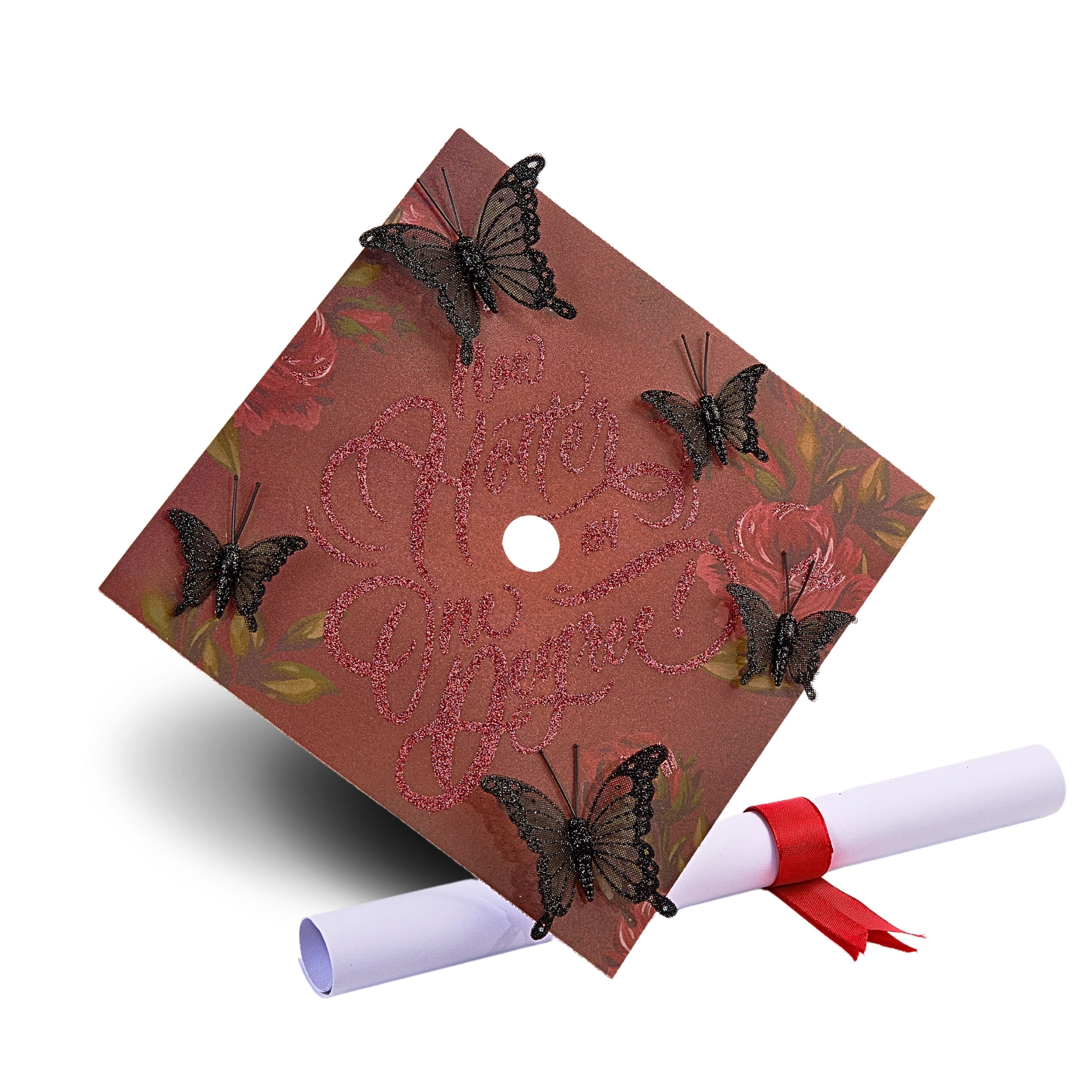 Now Hotter by One Degree|3d Butterfly Grad Cap Toppers-graduation Cap ...