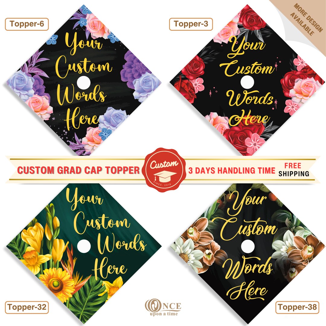 Personalized Graduation Cap Topper-custom Grad Quote, Graduation ...