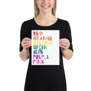 Sign Language Colors Wall Decor Poster - Etsy