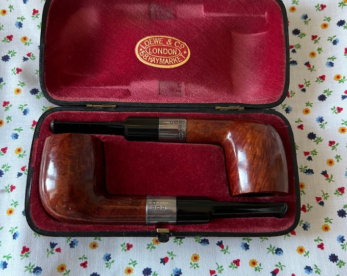 Loewe & Co Siver Mounted Smoking Pipes - Etsy