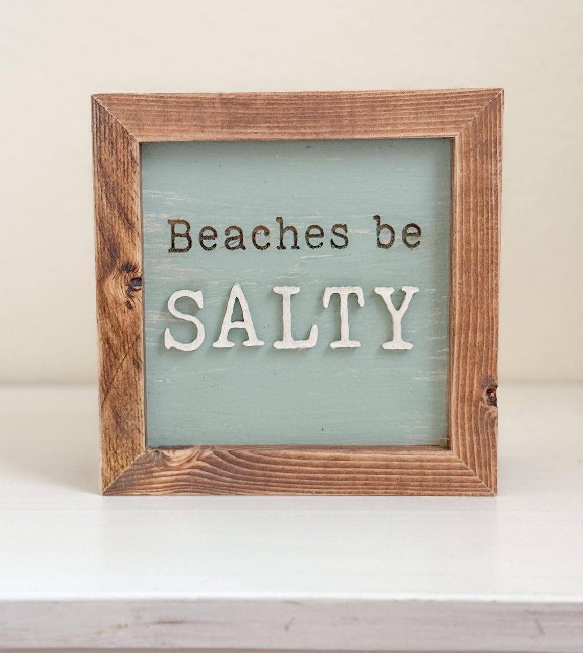 Beaches Be Salty Wooden Sign - Etsy
