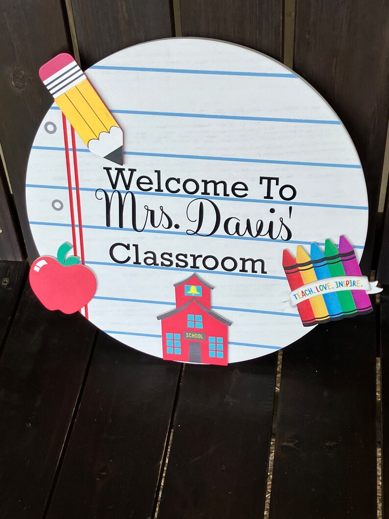 Personalized Teacher Door Sign - Etsy