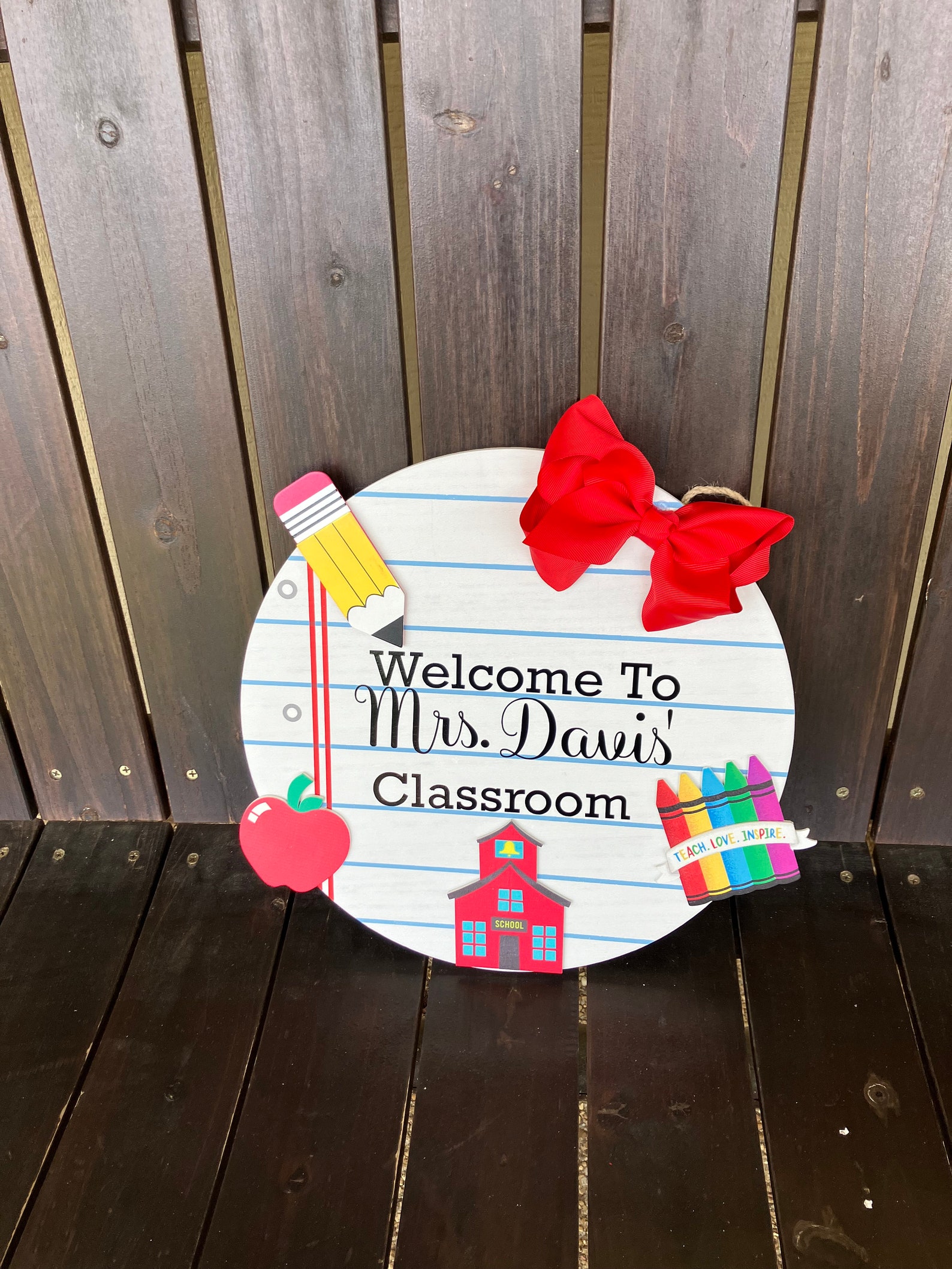 Personalized Teacher Door Sign - Etsy