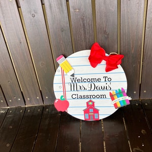 Personalized Teacher Door Sign - Etsy
