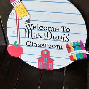 Personalized Teacher Door Sign - Etsy