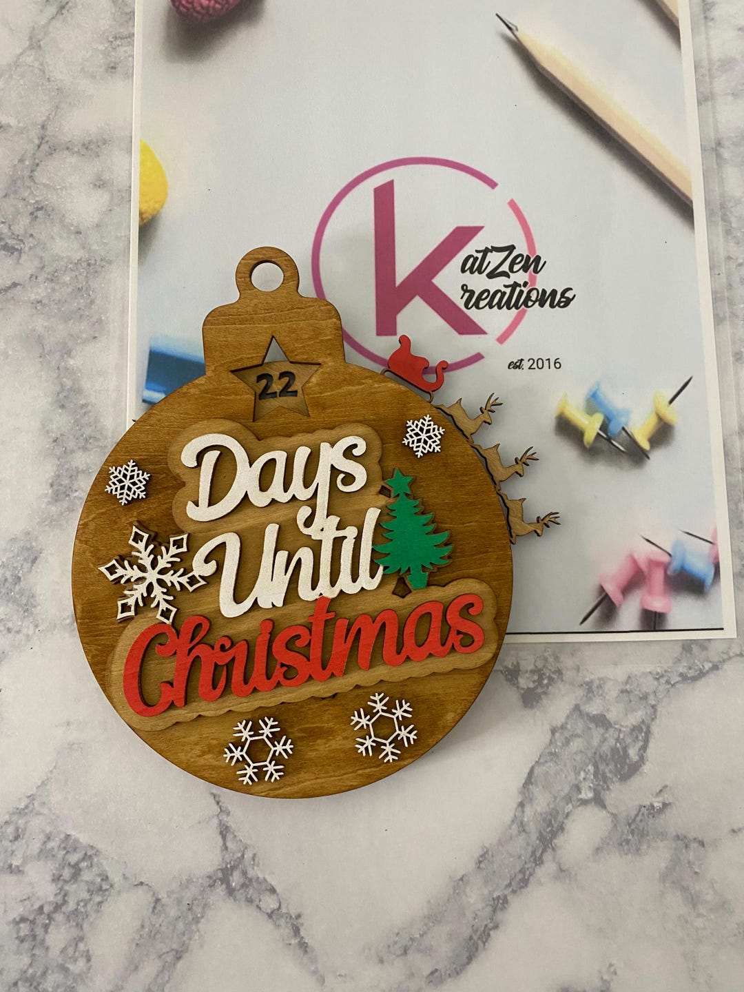 Christmas Countdown, Santa Countdown, Wall Hanging Design, Painted ...