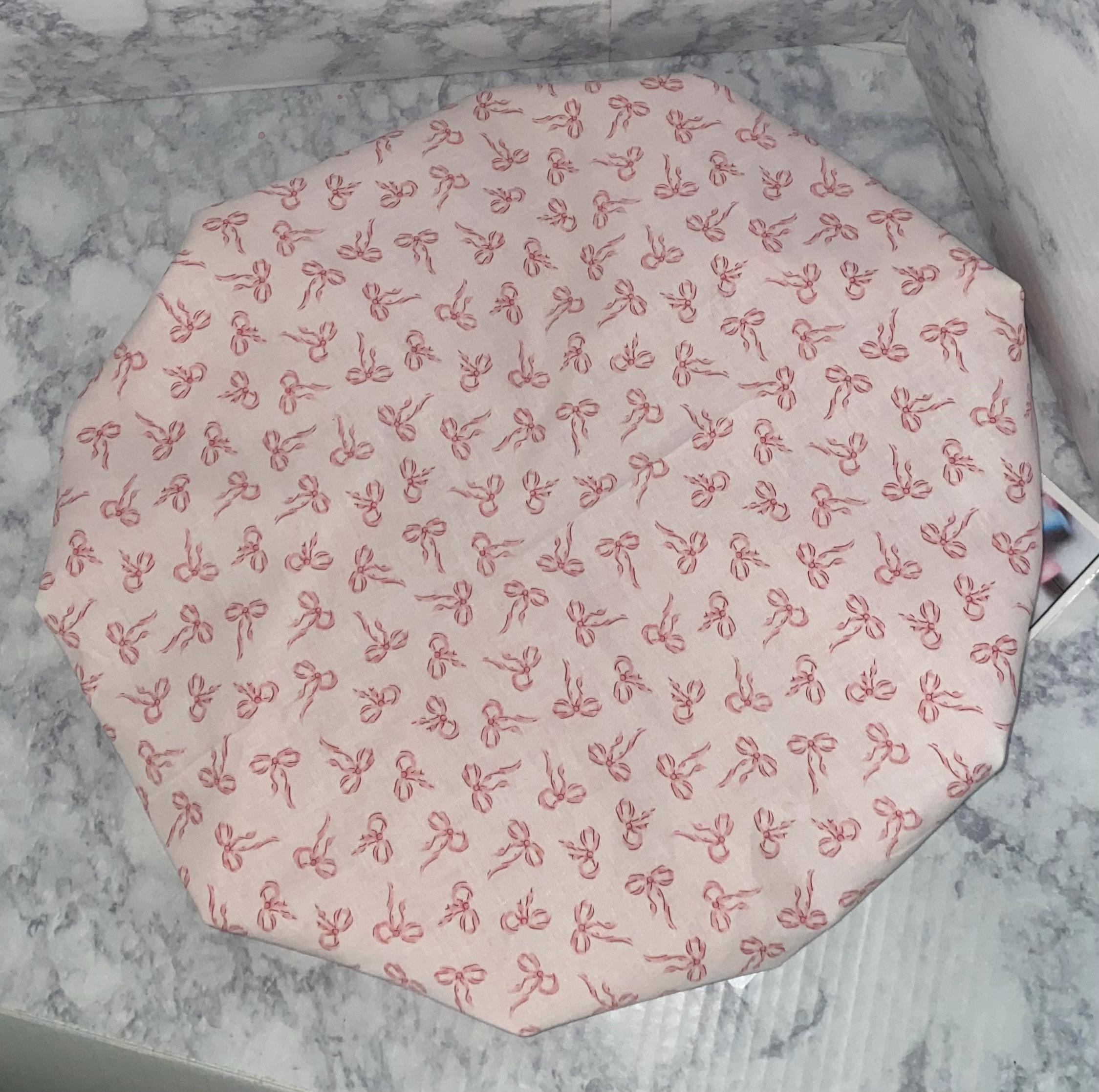 Custom Made Pink Bows Adult Bonnet, Satin Bonnet, Sleep Cap,satin Lined ...