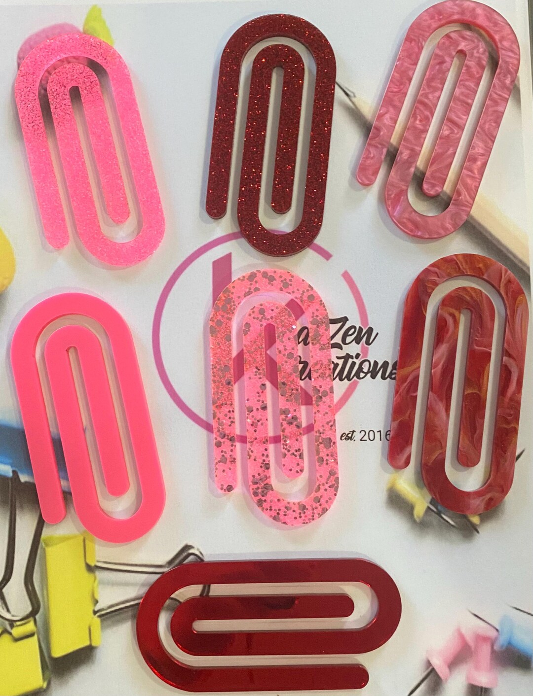 Jumbo Acrylic Paperclips, Notebook Clip,large Paper Clip, Planner Clips ...