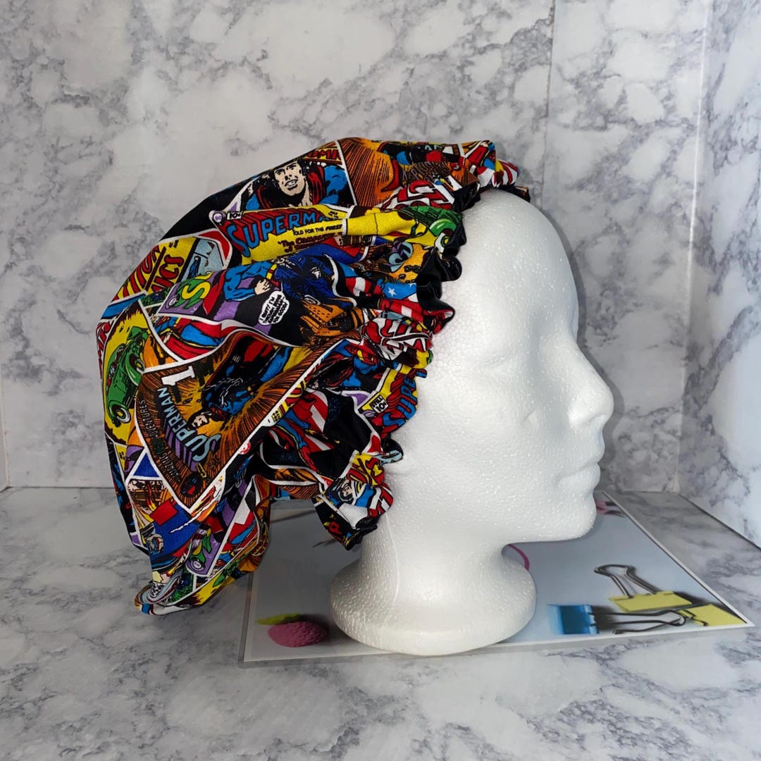 Custom Made Super. Adult Bonnet, Satin Bonnet, Sleep Cap,satin Lined ...