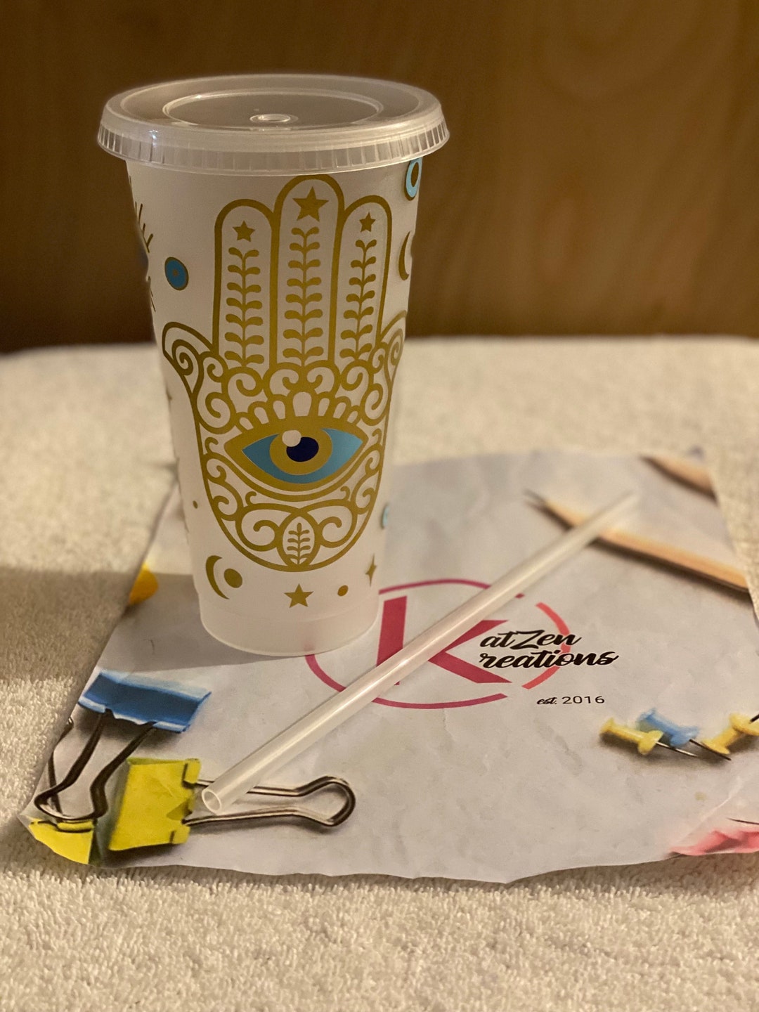 Evil Eye Tumbler Cup, Blue Evil Eye Cup, Decorated Cup, Iced Coffee Cup ...