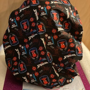 Custom Made Spider Adult Bonnet, Satin Bonnet, Sleep Cap,satin Lined ...