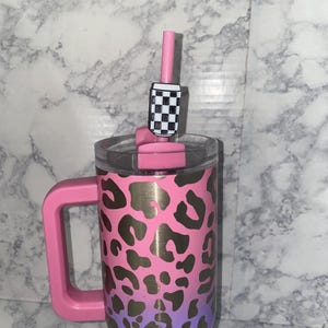 Black and White Checker Can 3D Printed Straw Topper, Drinking Straw ...