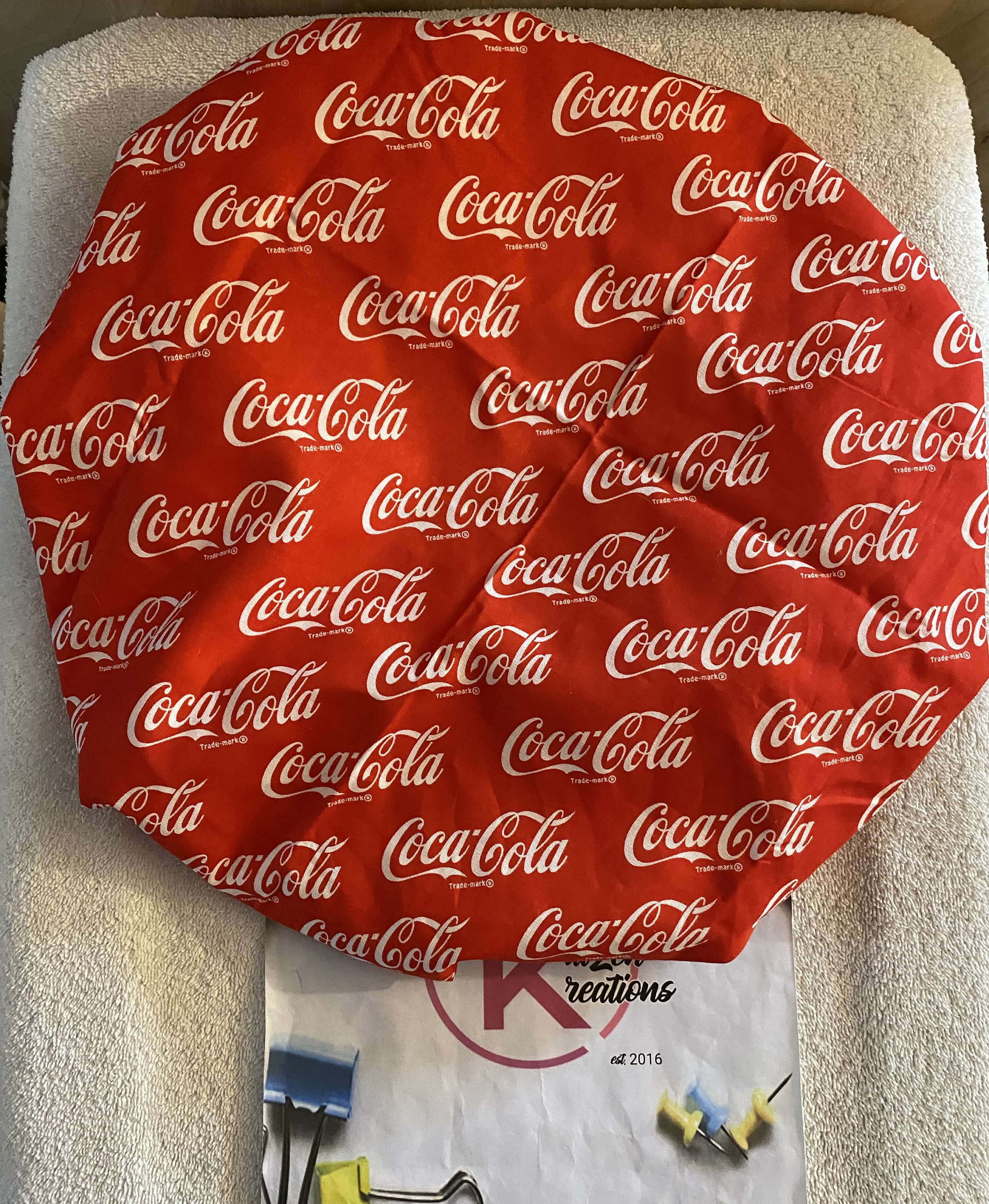 Hand Made Custom Soda Adult Bonnet, Cotton/satin Bonnet, Sleep Cap ...