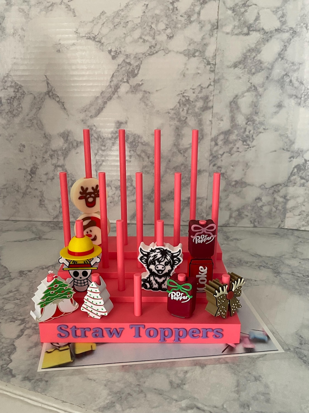 Straw Topper Display, Holder, 3mf File, Stl 3D Print File, Buddy ...