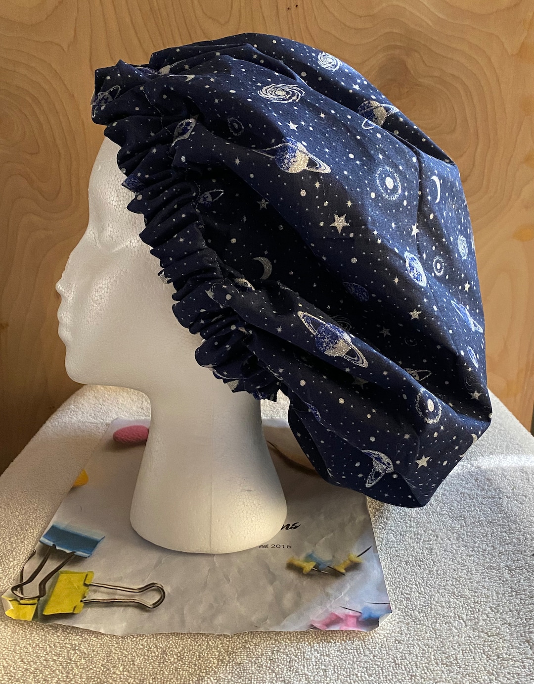 Custom Blue Galaxy Any Size Bonnet, Satin Bonnet, Sleep Cap, Satin ...