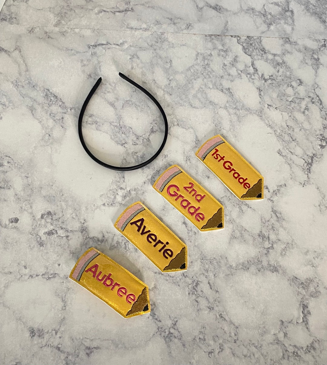 Personalized Headband, Hair Accessories, Back to School, Slider, Grade ...