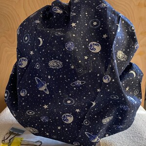 Custom Blue Galaxy Any Size Bonnet, Satin Bonnet, Sleep Cap, Satin ...
