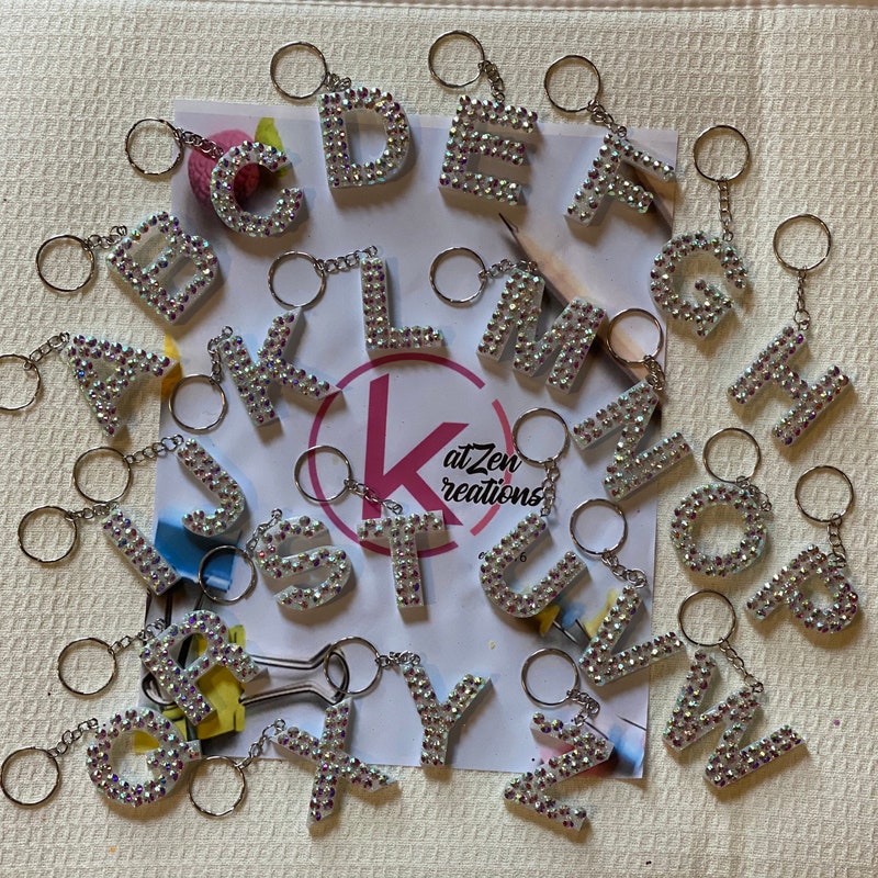 Alphabet Keychain - Etsy