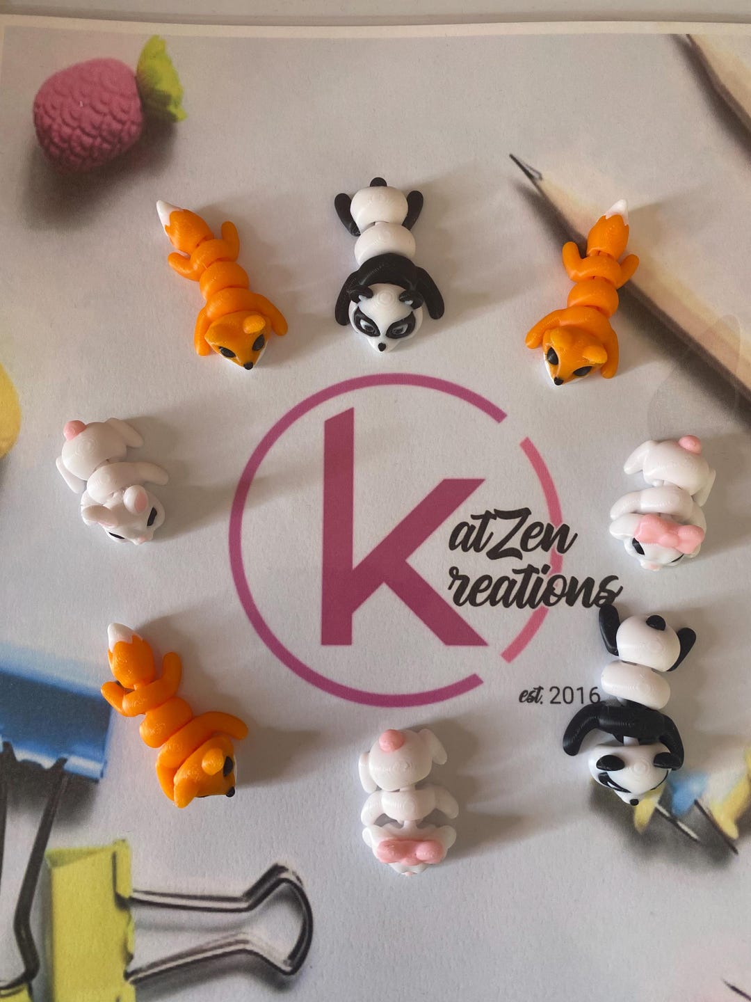 Articulated Mini 3D Printed Miniatures, Mini Animals, Mini Figure, Desk ...