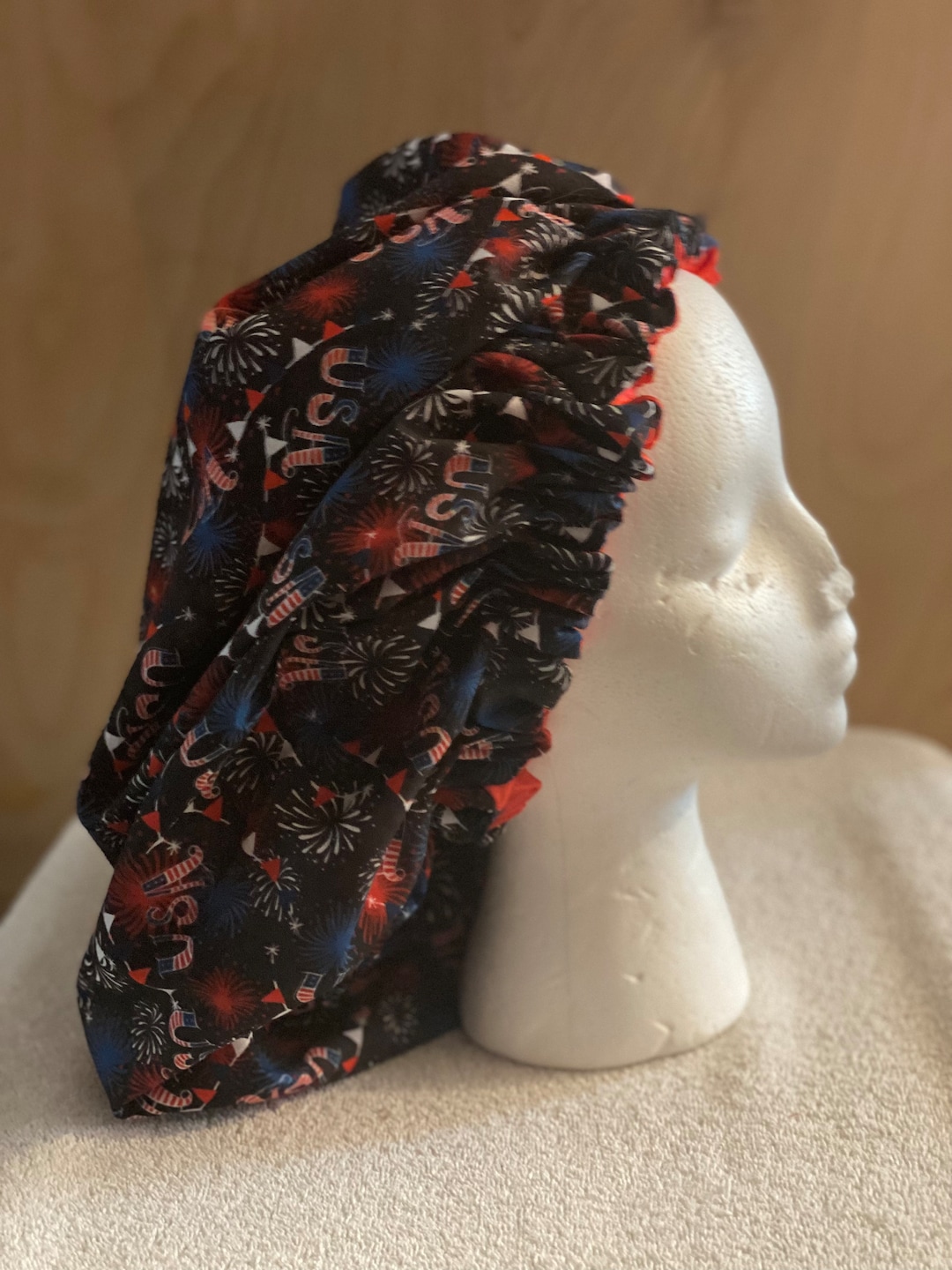 Custom Made USA Adult Bonnet, Satin Bonnet, Sleep Cap, Hair Bonnet, for ...