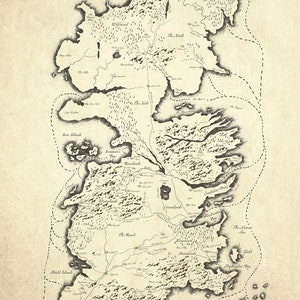 Game of Thrones Map | Fantasy Map | Westeros Map | Geek Decor - Etsy