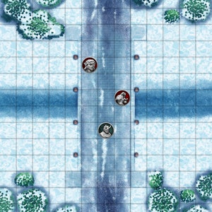 Dnd | Roll20 | Encounter Map | Winter | Wilderness Bridge - Etsy