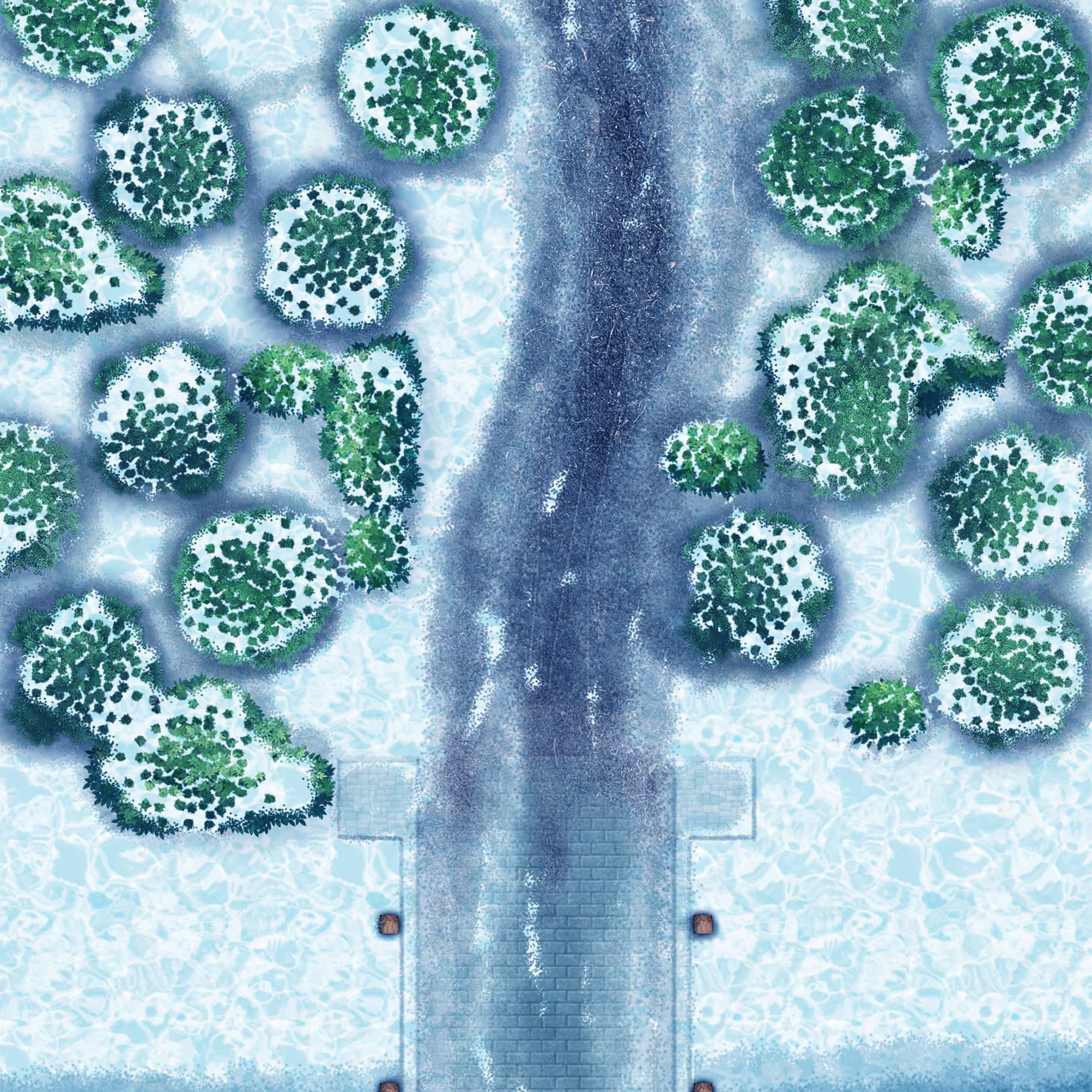 Dnd | Roll20 | Encounter Map | Winter | Wilderness Bridge - Etsy