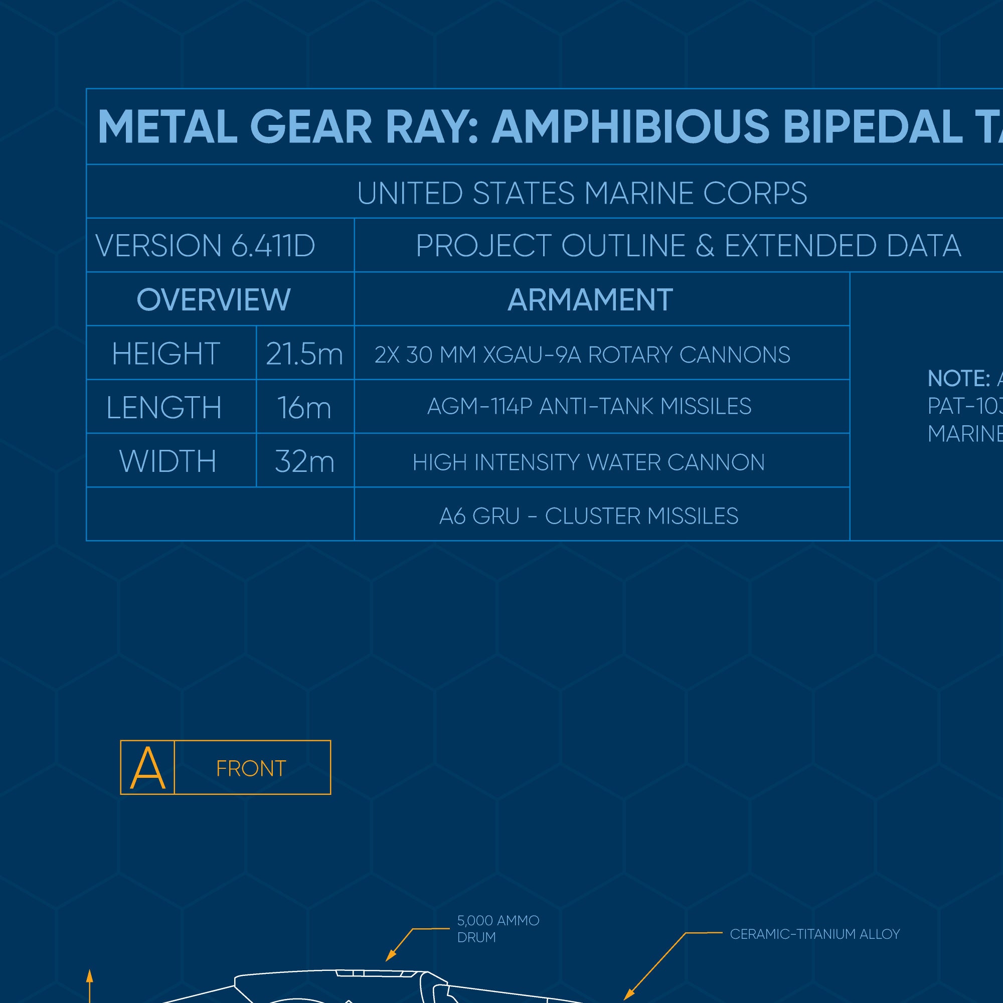 Metal Gear Poster | Metal Gear Ray Blue | Metal Gear Solid - Etsy