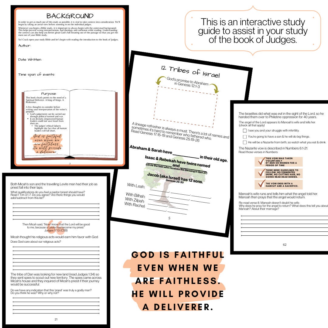 Judges Bible Study - Etsy