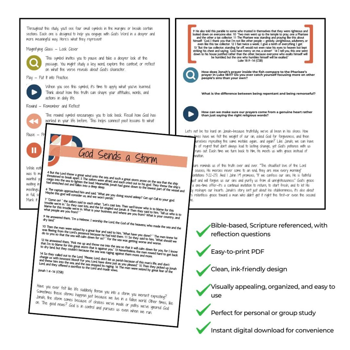 Jonah Bible Study Guide - Etsy