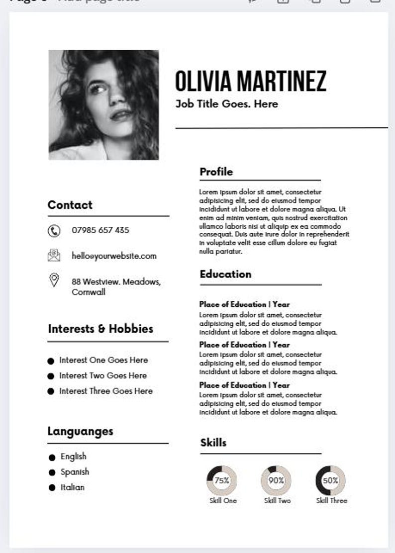 CV Templates_dph - Etsy