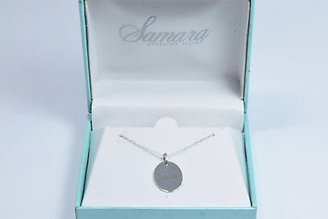 Cute Oval Pendant With 18 Inch Chain Both in .925 Solid - Etsy