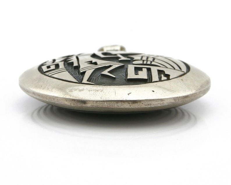 Navajo Spinner Pictograph Spinner Signed Artist CW .925 SOLID Silver ...