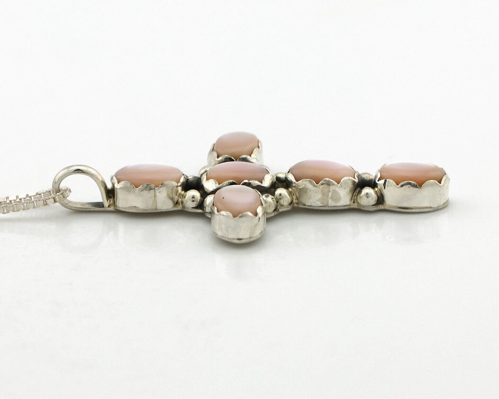 Navajo Cross Necklace 925 Silver Pink Muscle Native American - Etsy