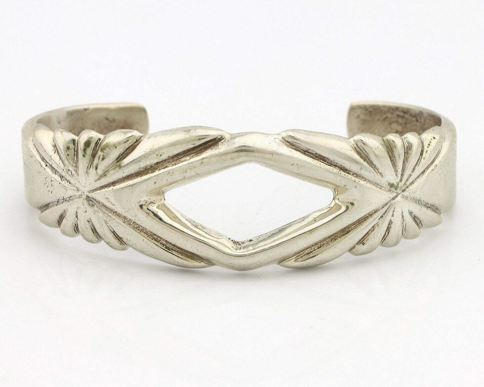 Navajo Sand Cast Bracelet .925 Silver Native American Artist - Etsy