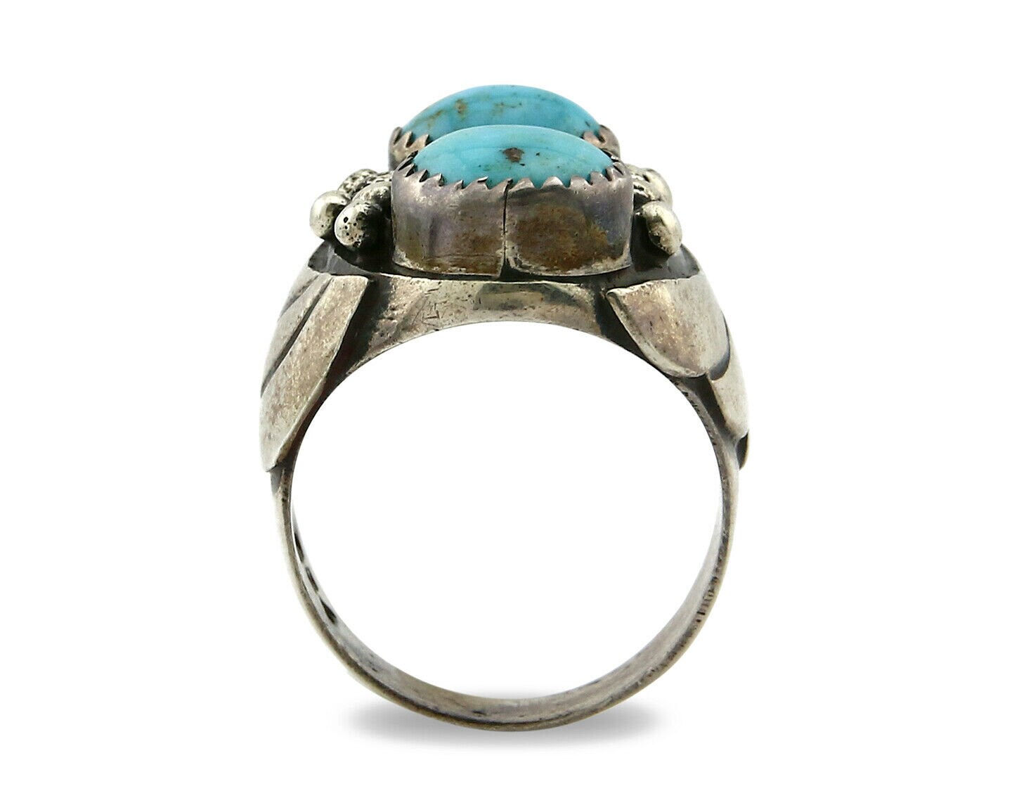 Navajo Ring .925 Silver Turquoise Mountain Artist Native | Etsy