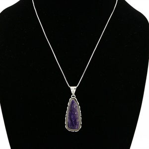 C.1980's Navajo Signed Ted Etsitty .925 Silver Charoite Handmade ...