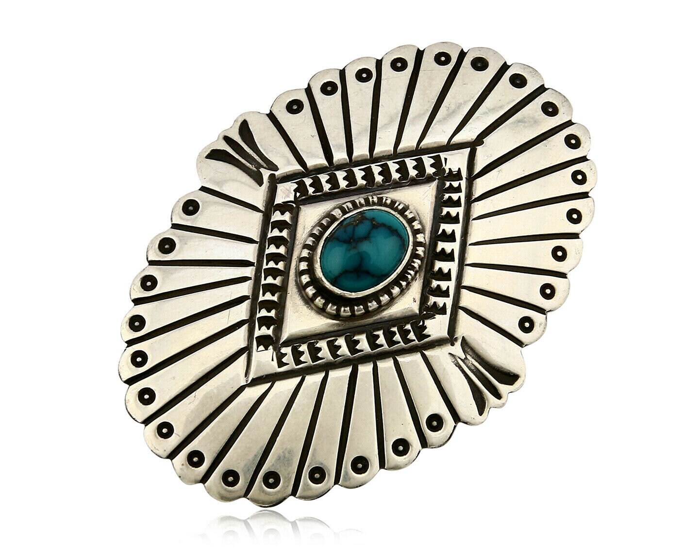 Navajo Handmade Brooch Pin .925 Sterling Silver Turquoise - Etsy UK