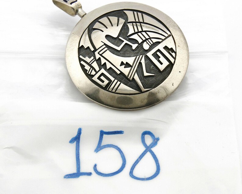 Navajo Spinner Pictograph Spinner Signed Artist CW .925 SOLID Silver ...