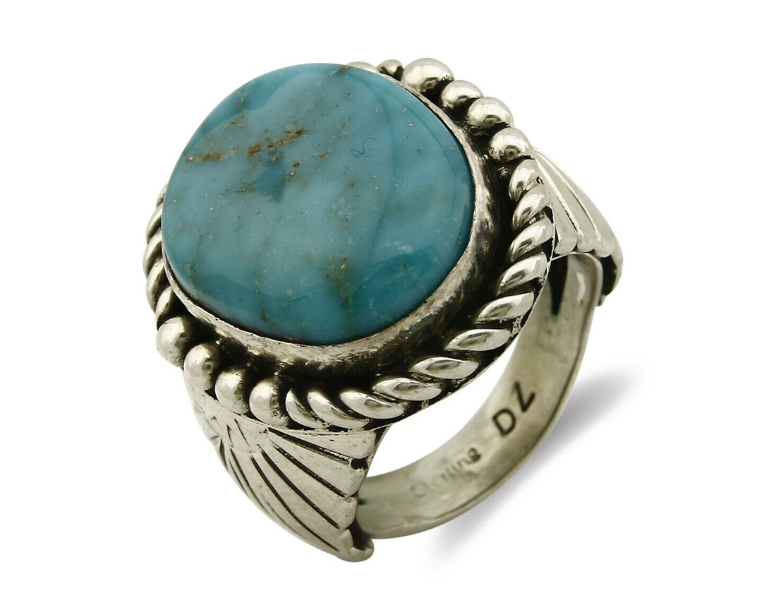 Anillo Navajo .925 Plata SOLIDA Castle Dome Turquesa Firmado - Etsy España