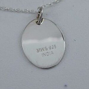 Cute Oval Pendant With 18 Inch Chain Both in .925 Solid - Etsy
