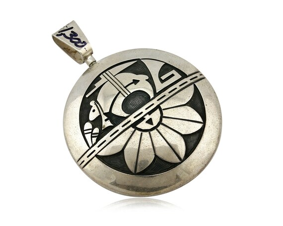 Navajo Spinner Pictograph Spinner Signed Artist TT .9… - Gem