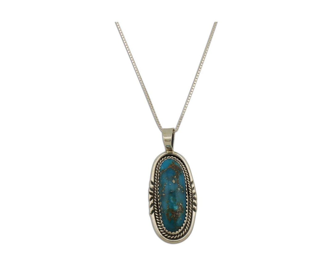 Navajo Necklace 925 Silver Blue Turquoise Artist Signed Anna Begay C ...