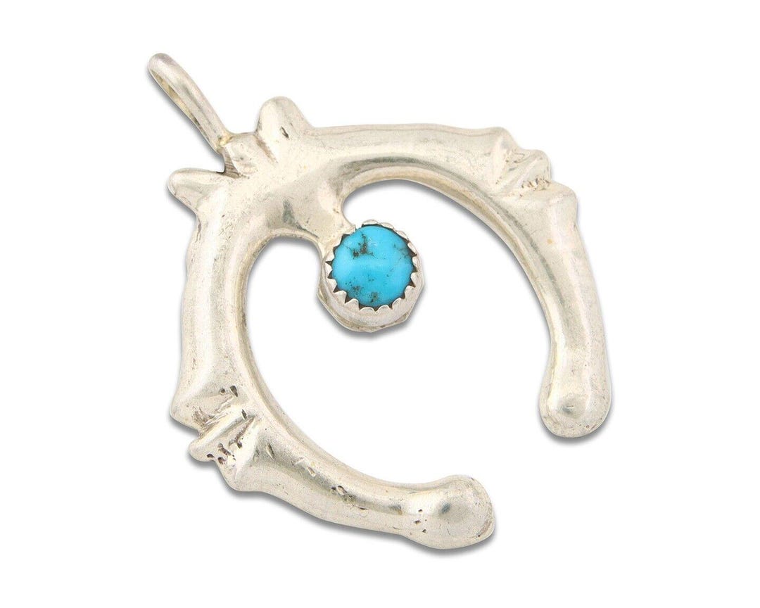Navajo 925 Silver Naja Sand Cast Turquoise Handmade Native American ...