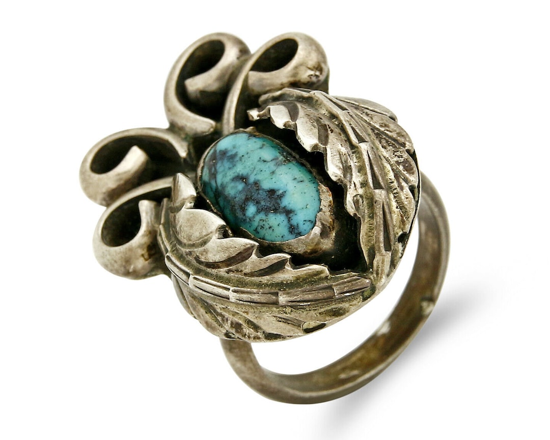 Anillo Navajo Turquesa .925 Plata Turquesa Hecho a Mano - Etsy España