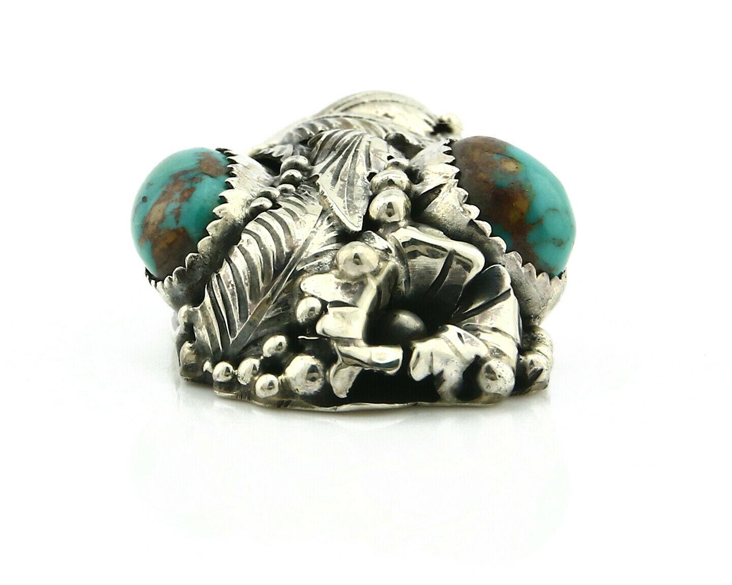Navajo Pendant .925 Silver Bisbee Turquoise Signed Tom Willeto C.80's ...
