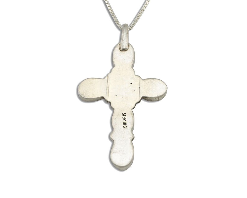 Navajo Cross Necklace 925 Silver Pink Muscle Native American - Etsy