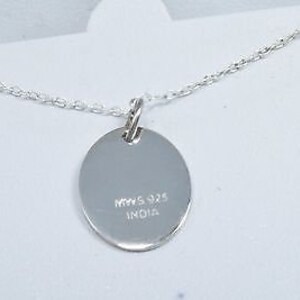 Cute Oval Pendant With 18 Inch Chain Both in .925 Solid - Etsy