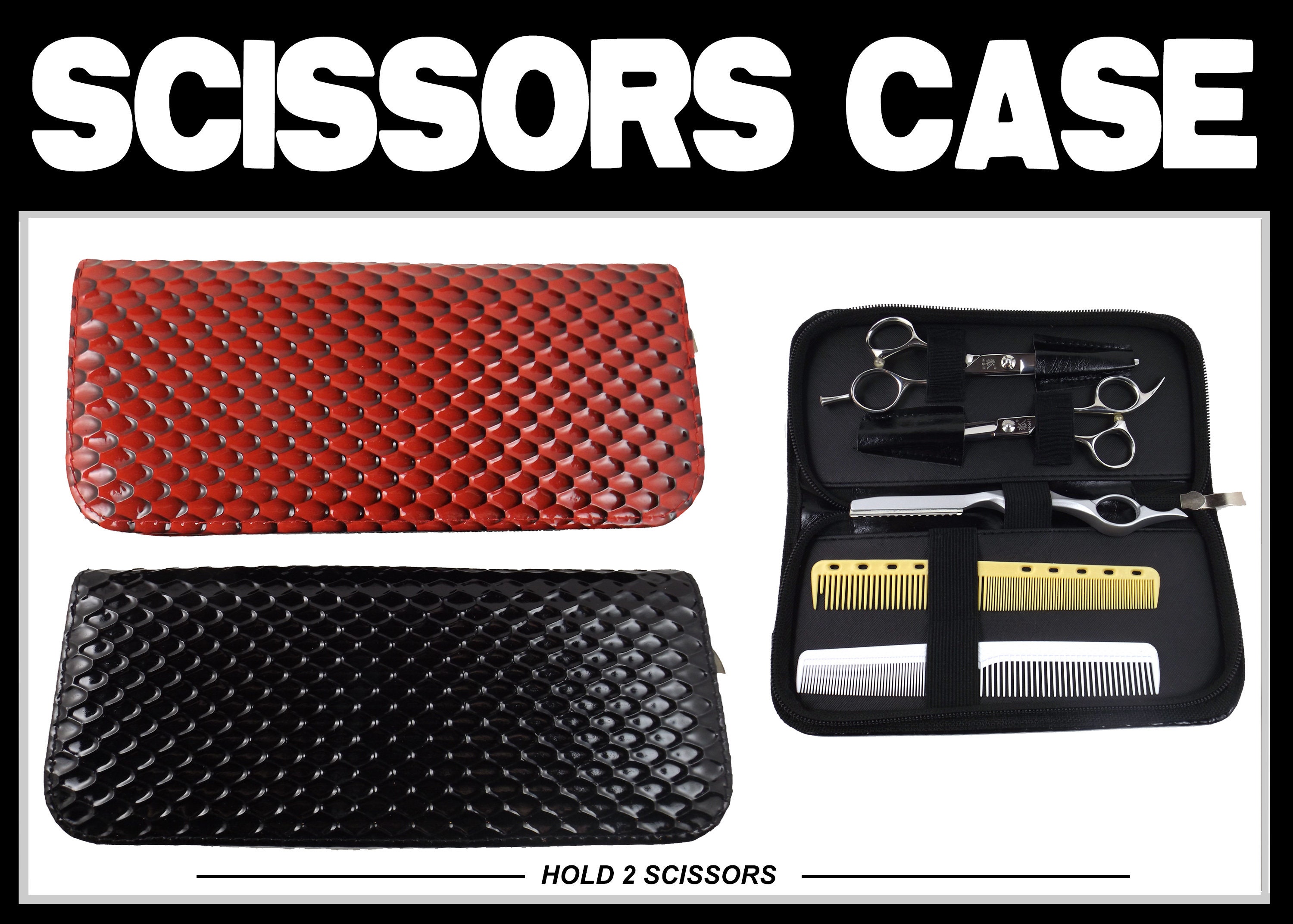 Hairdresser Scissors Case Black or Red Option Hold 2pcs Hair - Etsy New ...