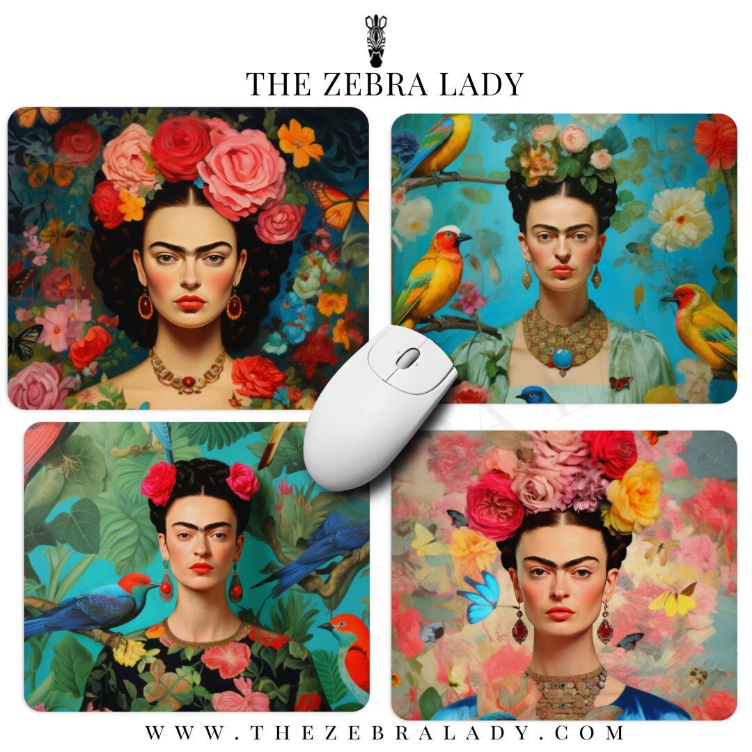 Queen Frida Art Mouse Pad ,round and Rectangle, Desk Mouse Pad, Office ...